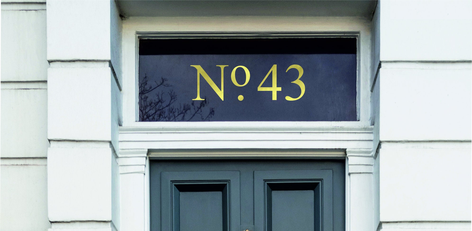Superior Chrome Gold Door Numbers Transom Classic House Door Number ...
