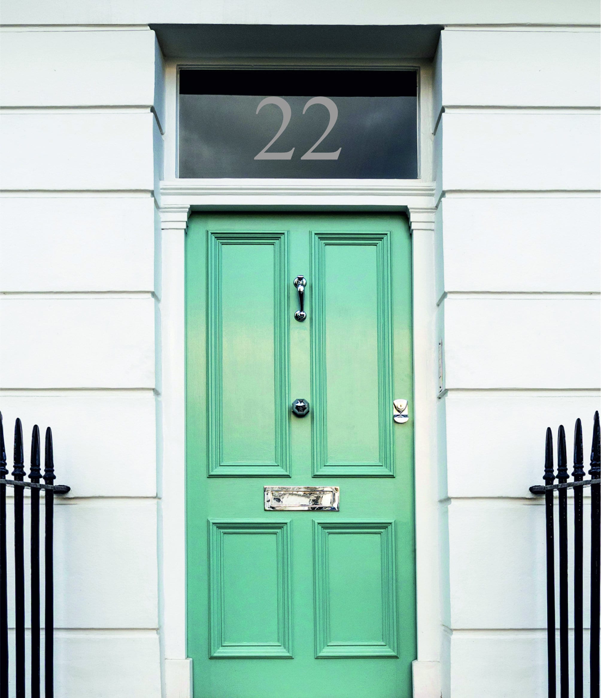 Frosted Fanlight Door Numbers Etched Glass House Numbers Victorian ...