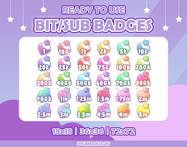 30 Love Potion Twitch Bit Badges | Cute Bit Badges | Twitch Sub Badges ...