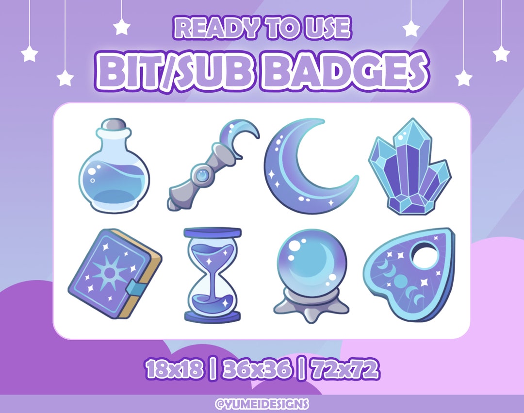 Twitch Witch Sub Badges | Twitch Celestial Sub Badges | Hexe Sub Badges ...
