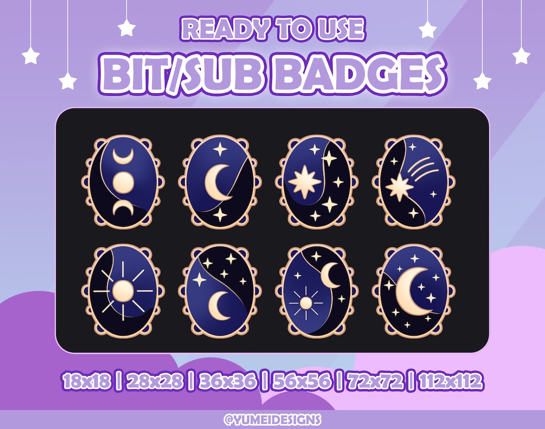 Astral Twitch Badges | Midnight Badges | Night Sub Badges | Moon Sub ...