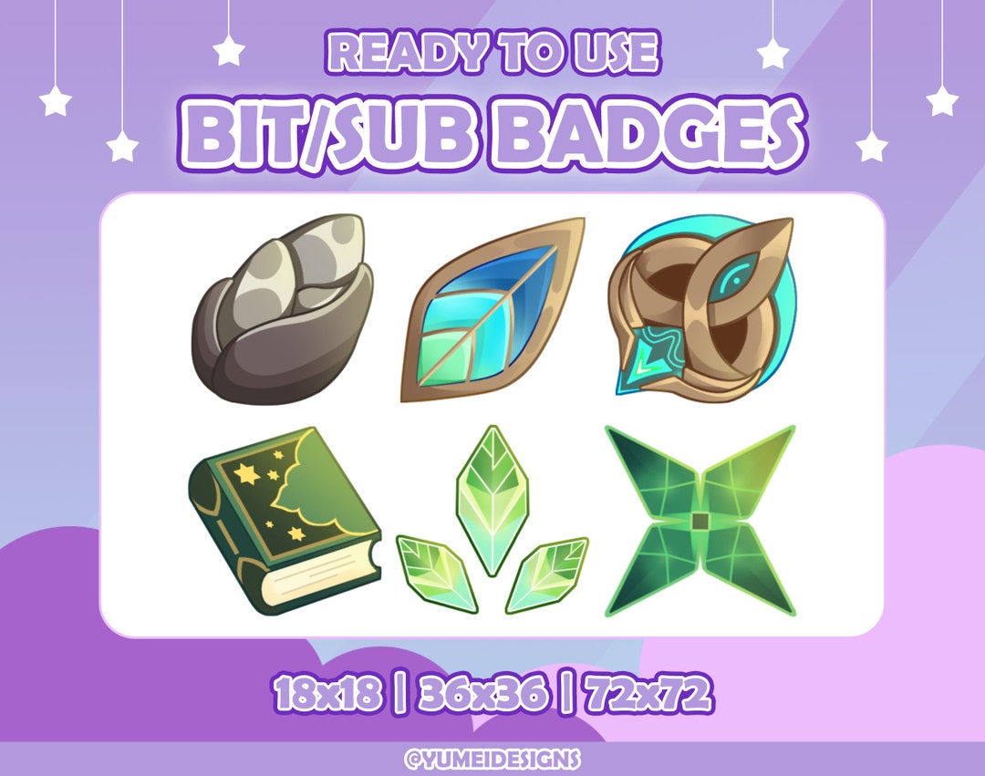 Genshin Impact Alhaitham Twitch Sub Badges | Game Bit Badges | Streamer ...