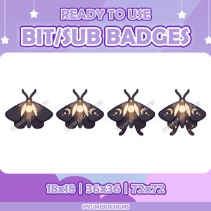 Moon Moth Sub Badges | Moon Moth | Celestial Sub Badges| Discord Badges ...