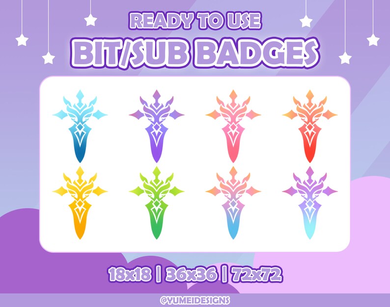 Genshin Impact Eula Twitch Sub Badges Game Bit Badges - Etsy