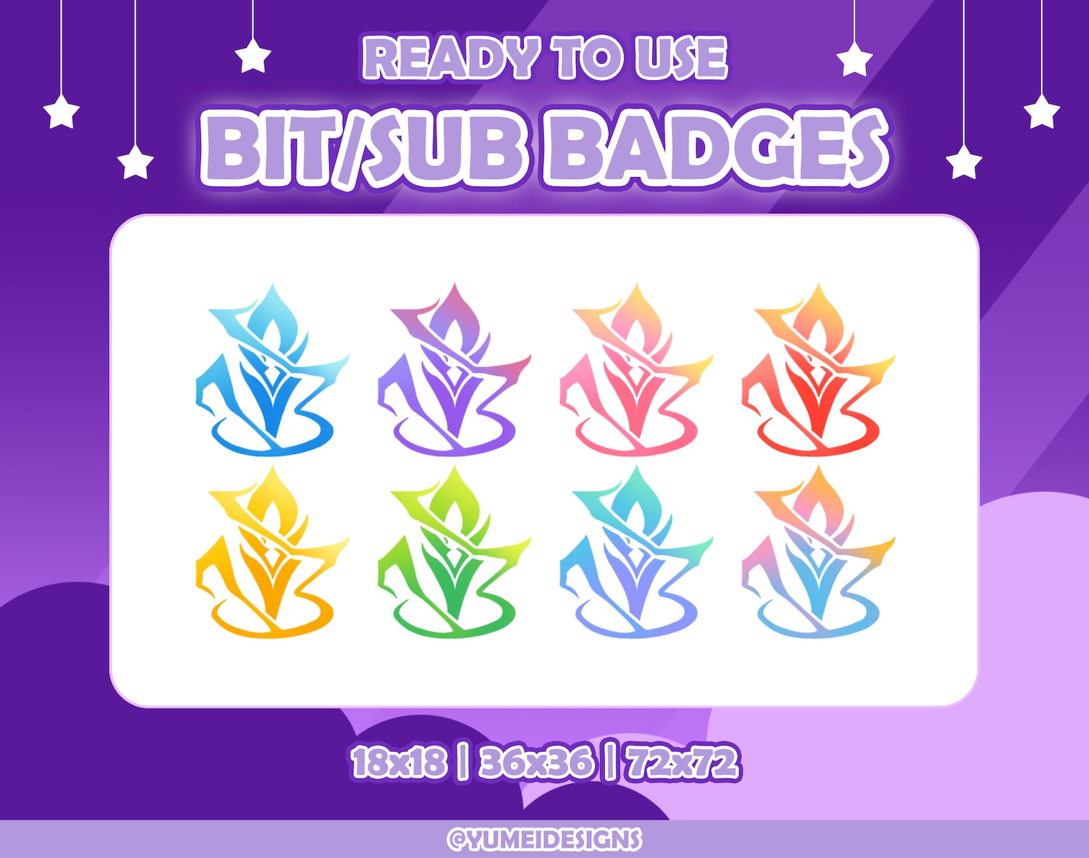 Genshin Impact Keqing Twitch Sub Badges | Game Bit Badges | Streamer ...