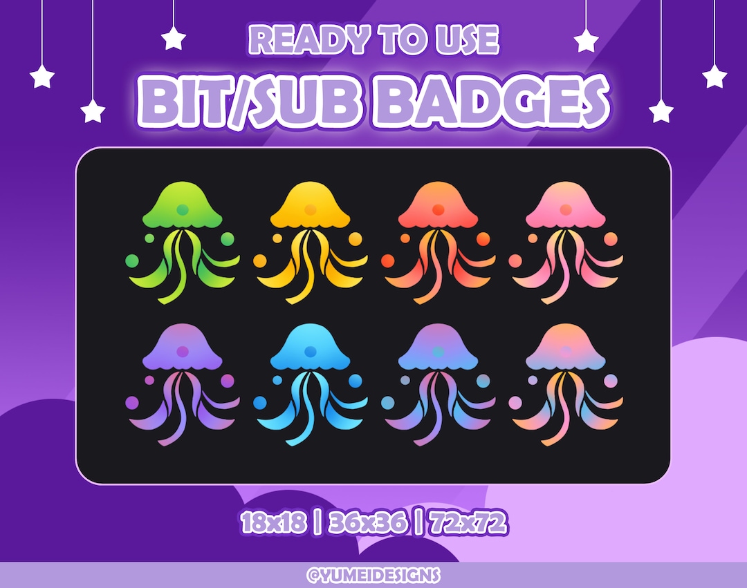 Genshin Impact Kokomi Twitch Sub Badges Game Bit Badges Streamer Emotes ...