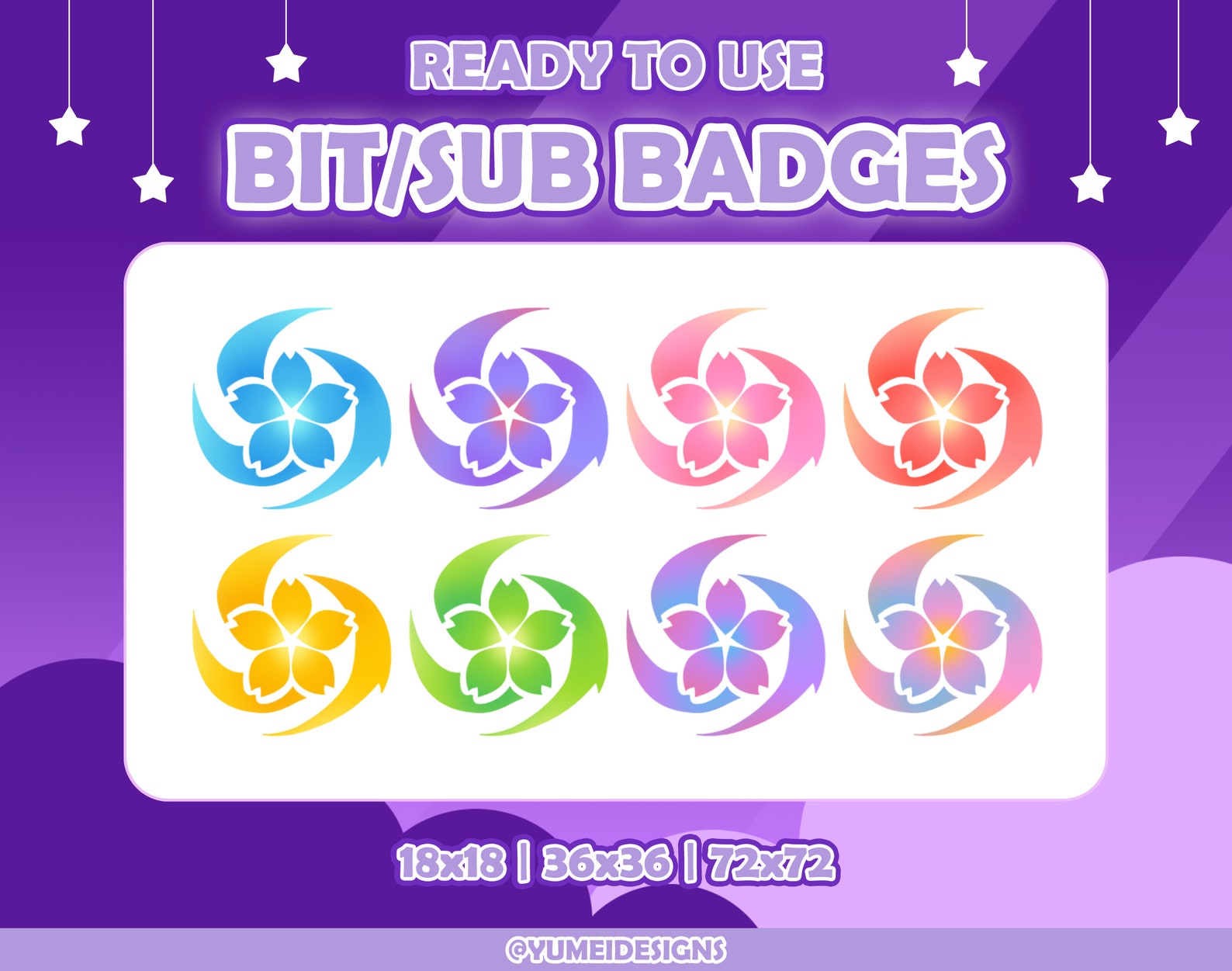 Genshin Impact Ayaka Twitch Sub Badges Game Bit Badges Streamer Emotes ...
