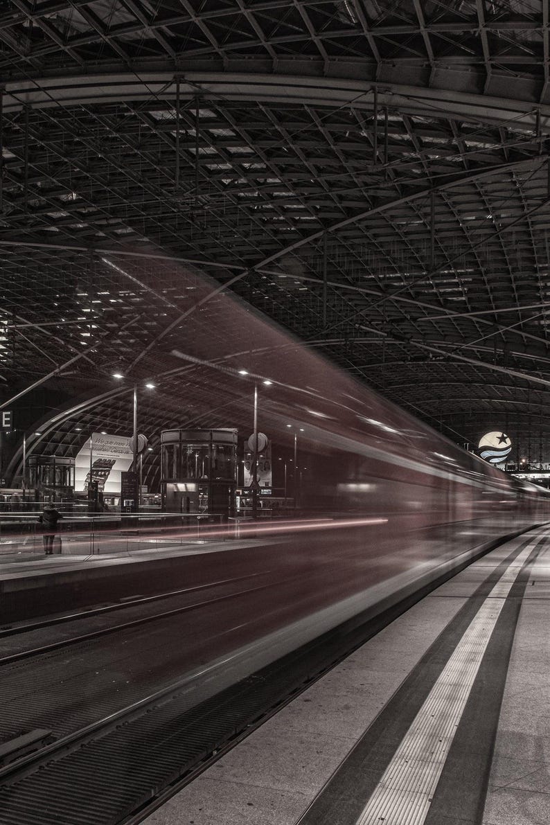 Train Zooming Past Platform Dresden Germany | Wall Art - Etsy