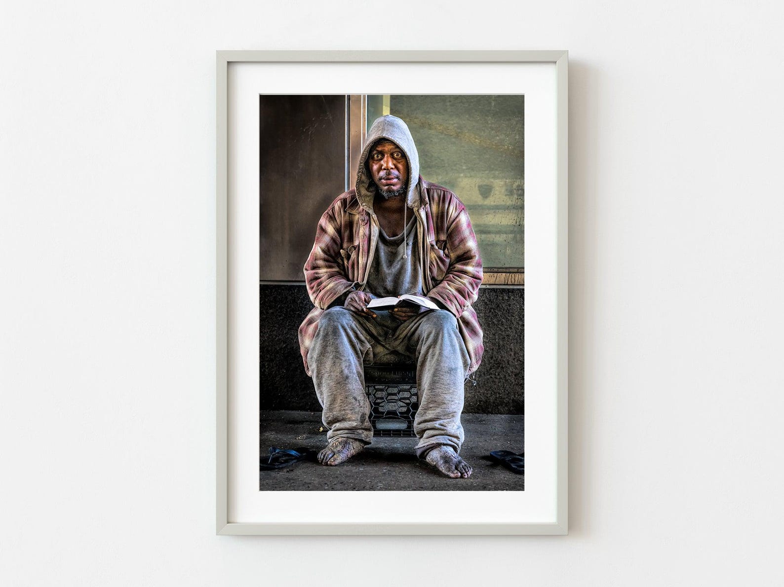 Homeless Man Reading Bible New York City Wall Art - Etsy