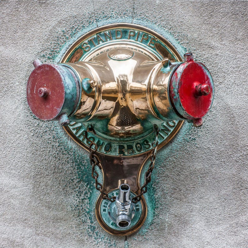 Old Brass New York City Fire Hose Nozzle | Wall Art - Etsy