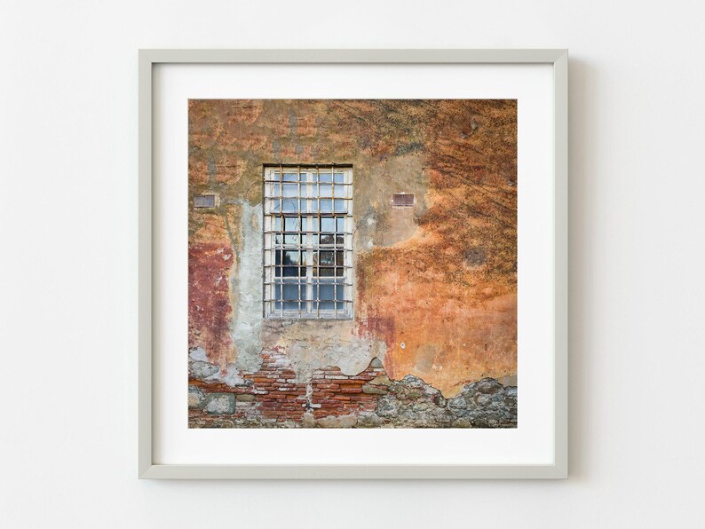 Crumbling Wall and Window in Italy | Wall Art - Etsy