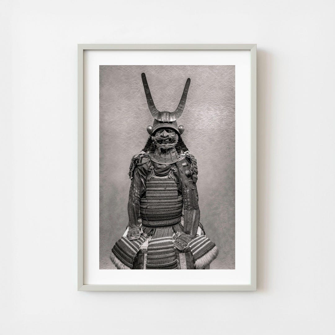 Japan Tokyo Ancient Samurai Armor Tall Crescent Crest Portrait Moody ...