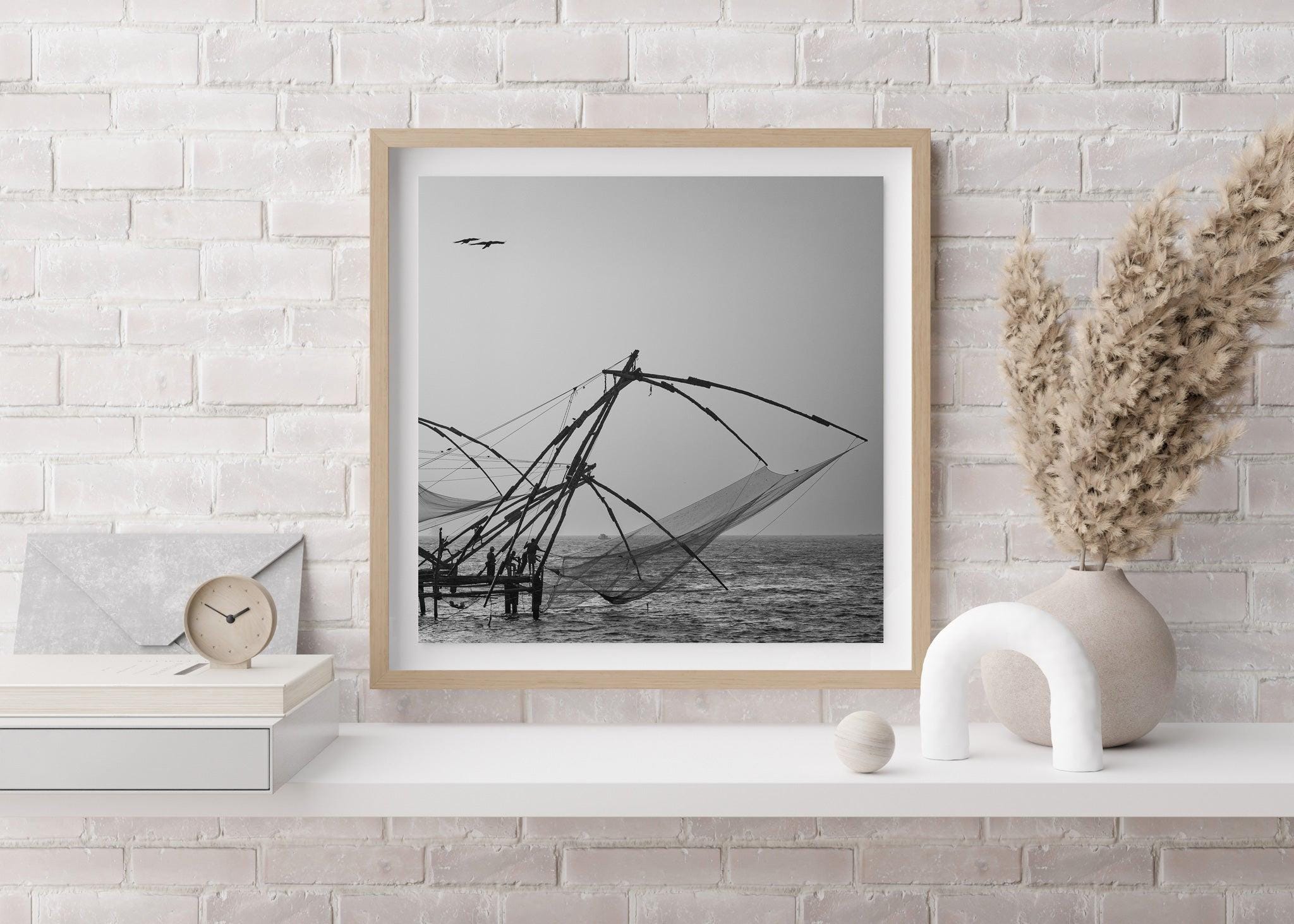 Old Fashioned Fishing Nets at Dusk Kochi India | Wall Art - Etsy