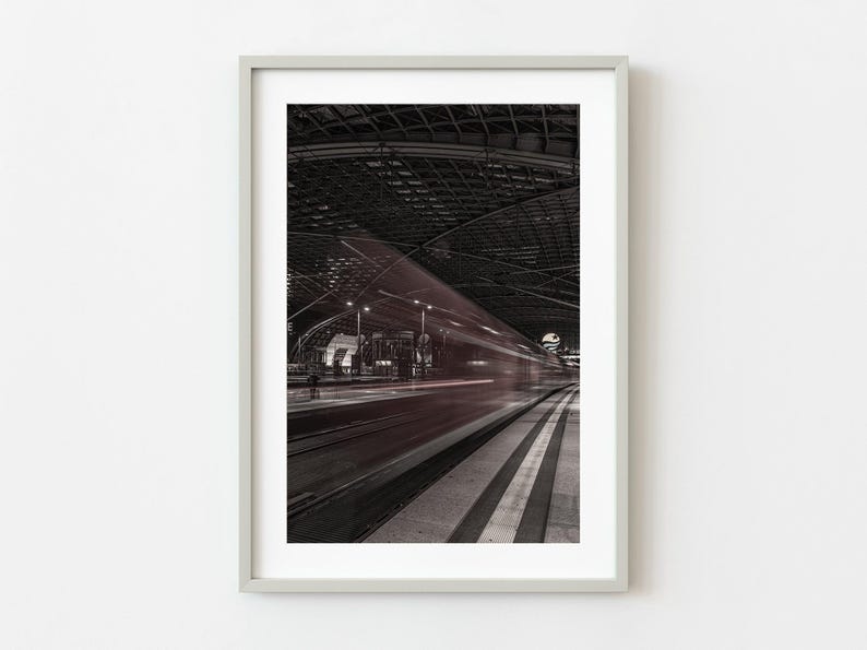 Train Zooming Past Platform Dresden Germany | Wall Art - Etsy