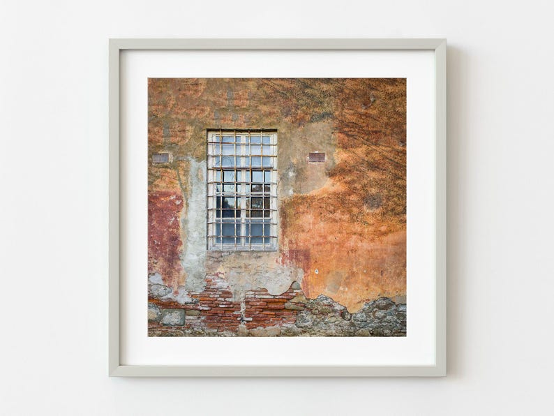 Crumbling Wall and Window in Italy Wall Art - Etsy