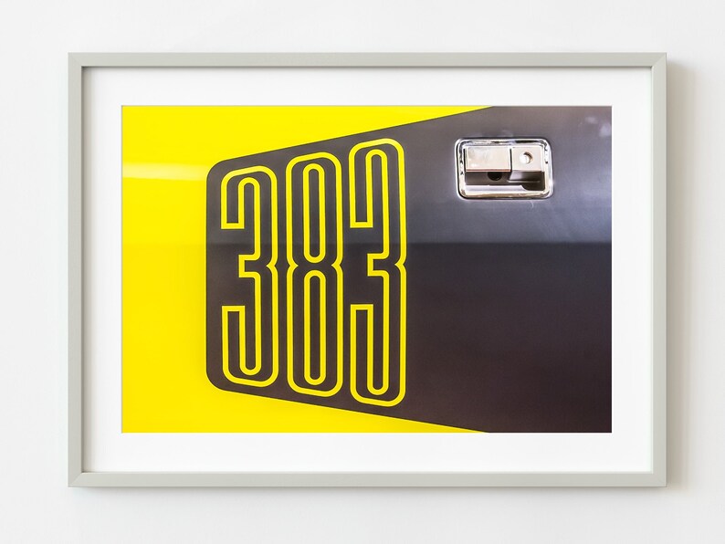 1971 Plymouth Cuda 383 Engine Door Decal Art Print Photo Art Print ...