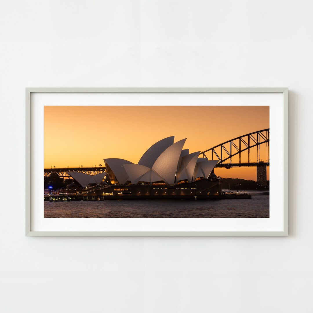 Sydney Opera House at Sunset Wall Art - Etsy