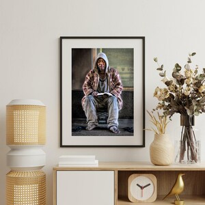 Homeless Man Reading Bible New York City Wall Art - Etsy