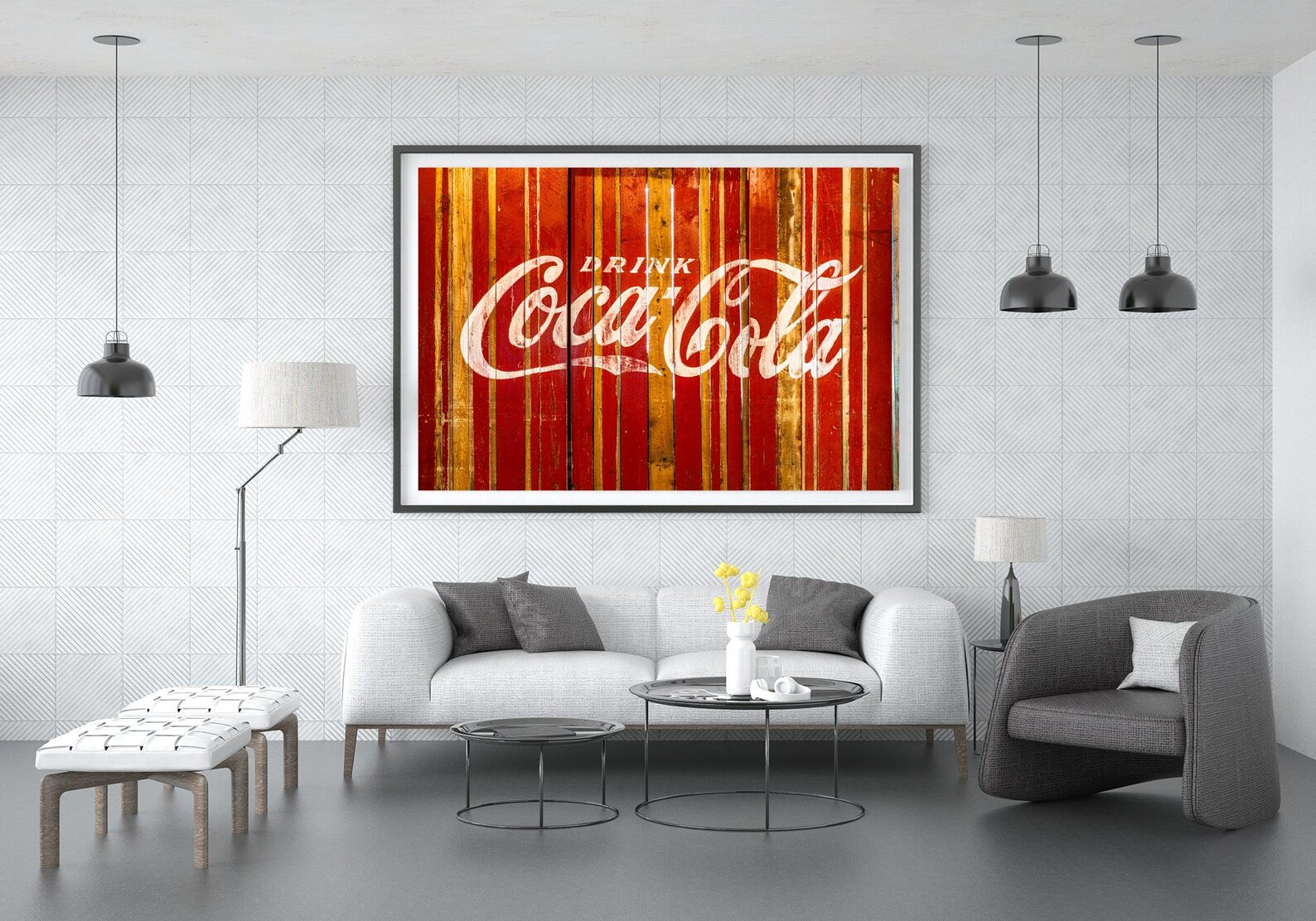 Coca Cola Painted on a Wood Plank Wall | Wall Art - Etsy Canada