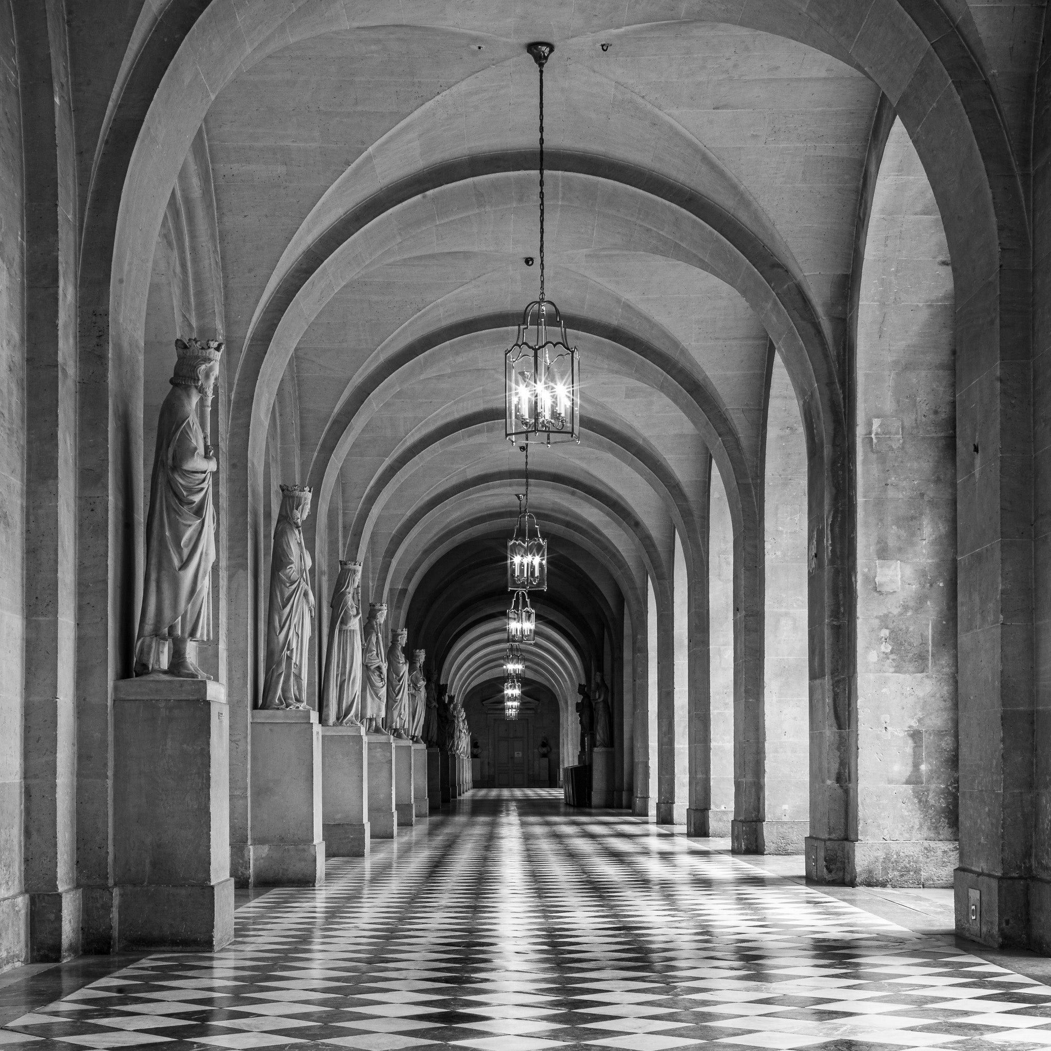 Corridor in France With Arches Photo Art Print - Etsy