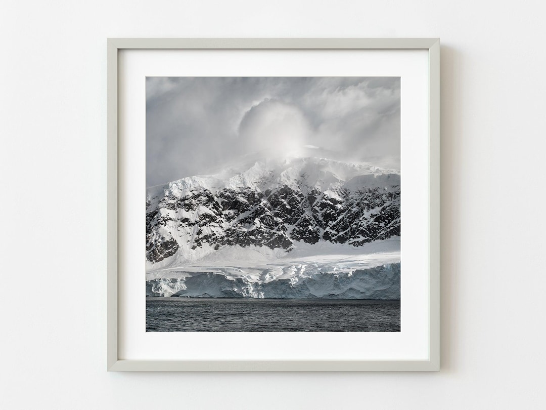 Antarctic Ice Cliffs Photography: Dramatic Cloud Formations - Signed ...