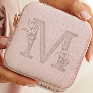 Personalized Initial Jewelry Box, Engraved Jewelry Case, Mothers Day ...