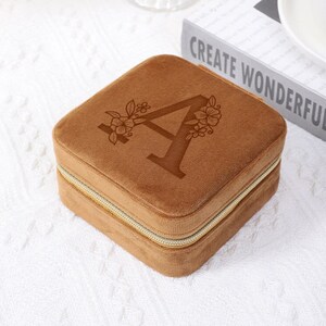 Personalized Initial Jewelry Box, Engraved Jewelry Case, Mothers Day ...