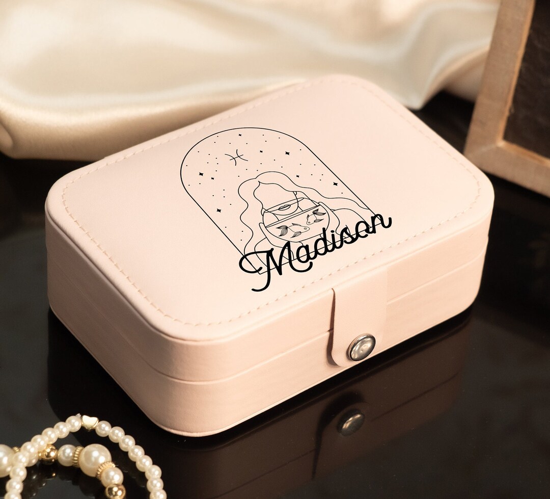 Zodiac Jewelry Box With Name, Mothers Jewelry Storage, Gifts for Her ...