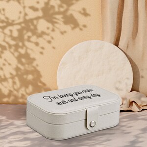 Custom Text Jewelry Boxes, Personalized Message Jewelry Storage ...
