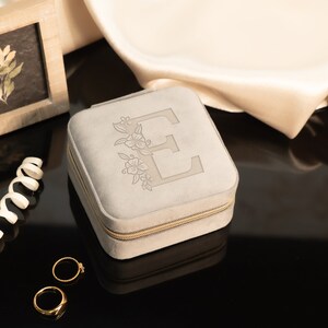Personalized Initial Jewelry Box, Engraved Jewelry Case, Mothers Day ...