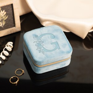Personalized Initial Jewelry Box, Engraved Jewelry Case, Mothers Day ...