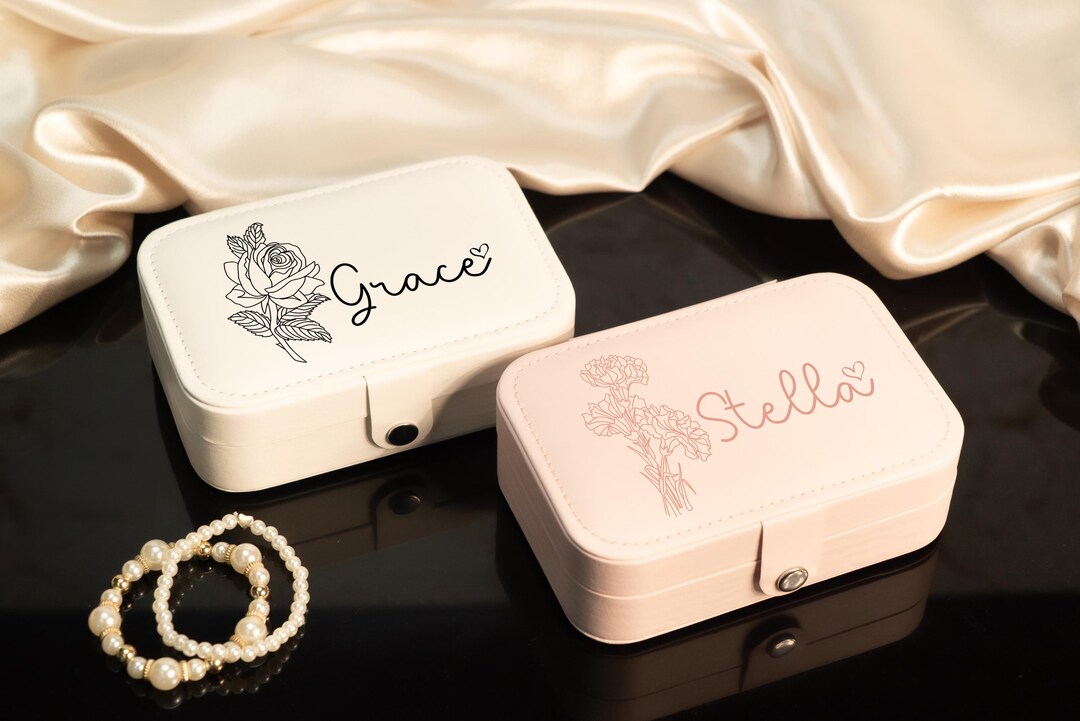 Customized Jewelry Box, Bridal Party Gifts for Her, Personalized Name ...
