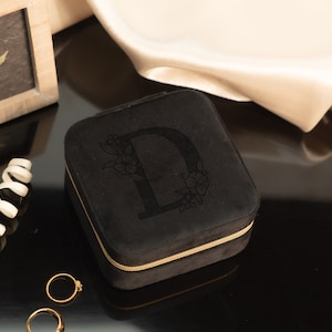 Personalized Initial Jewelry Box, Engraved Jewelry Case, Mothers Day ...