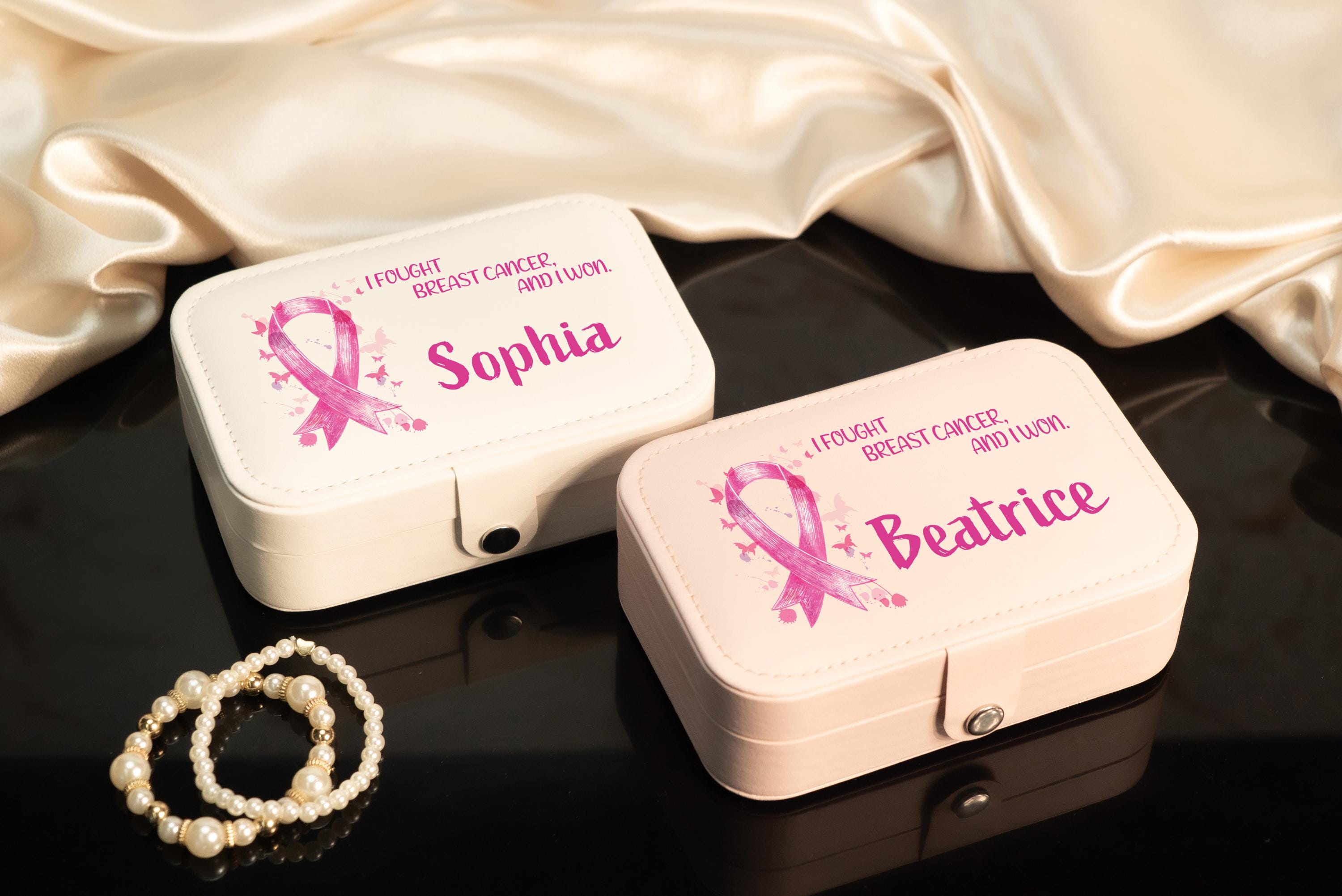 Personalized Breast Cancer Gift Box, Cancer Fighter Gifts for Women ...