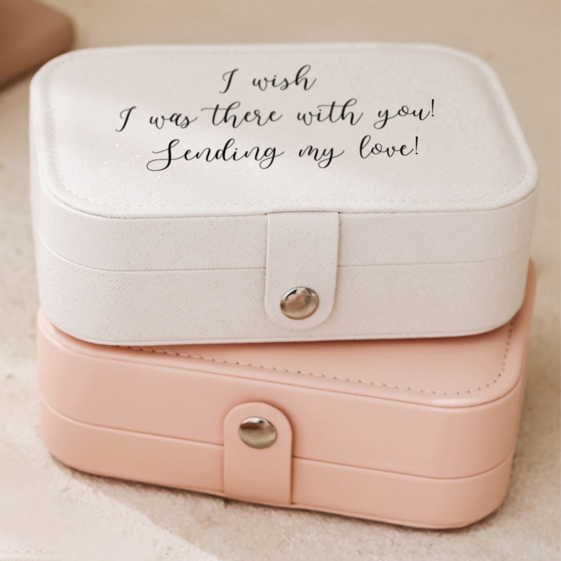 Custom Text Jewelry Boxes, Personalized Message Jewelry Storage ...