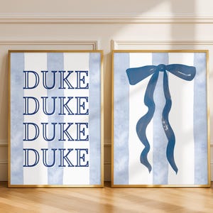 Duke Blue Devils Wall Art: Watercolor Style, College Dorm Decor ...