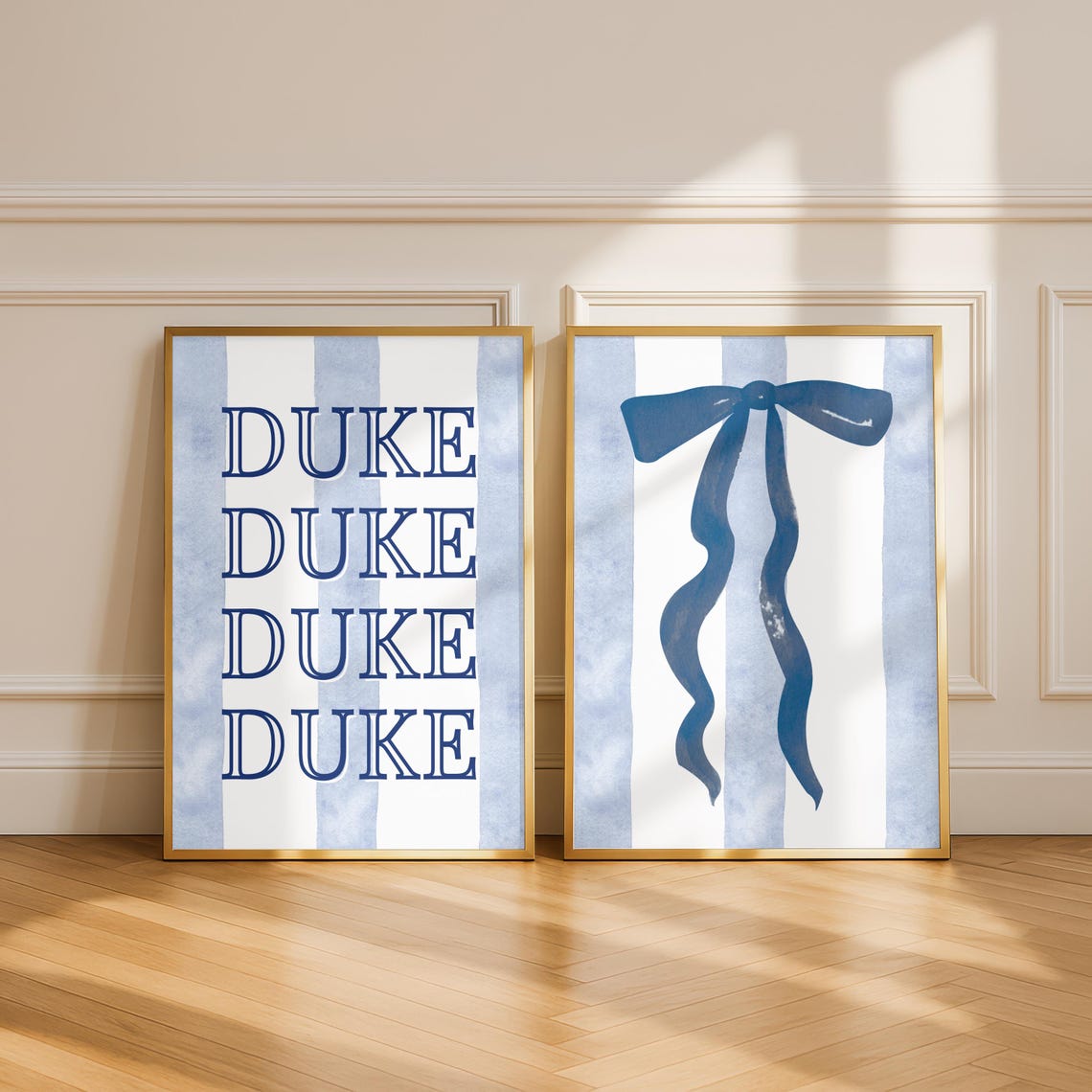 Duke Blue Devils Wall Art: Watercolor Style, College Dorm Decor ...