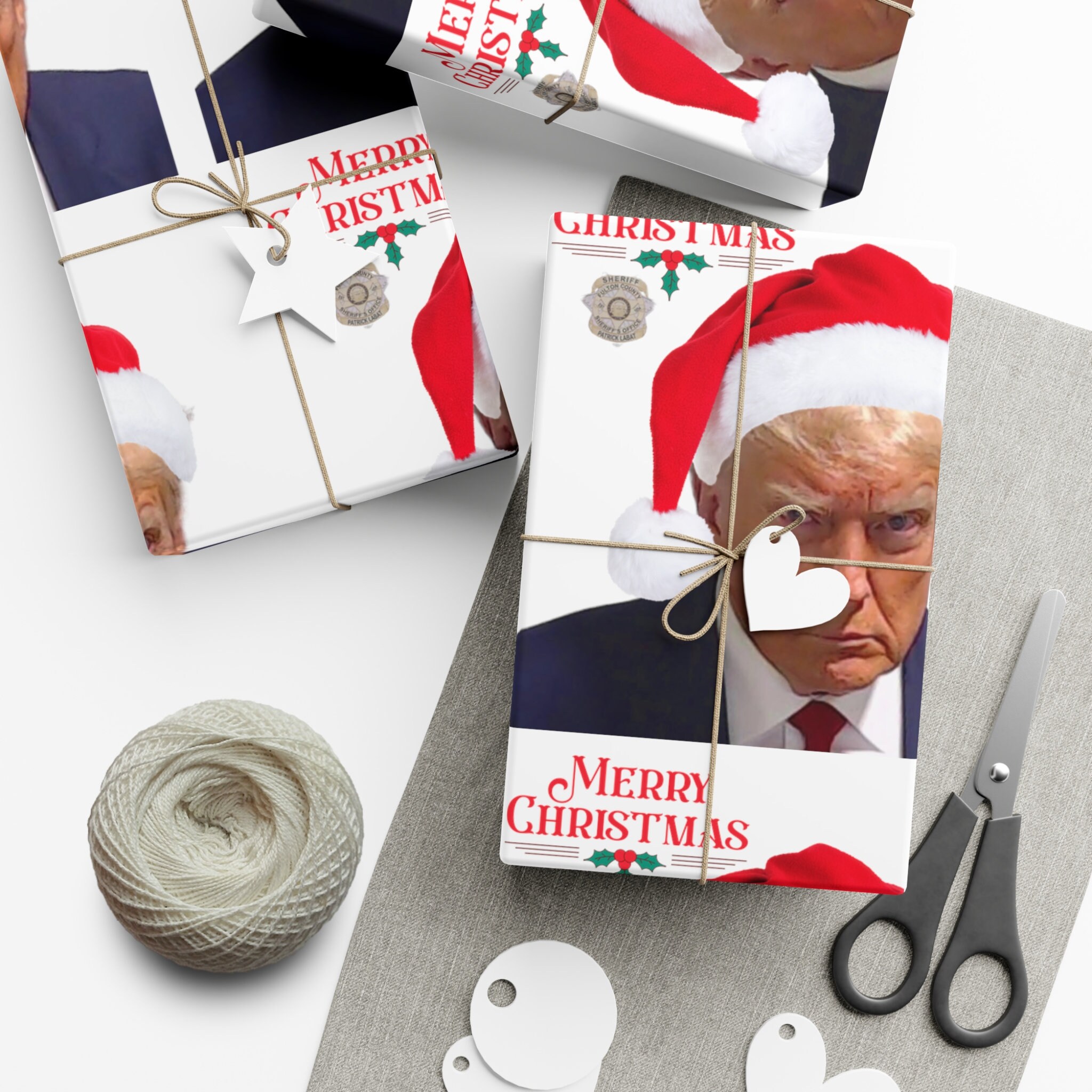 Trump Mugshot Gift Wrap Paper sold by Tara Distressed | SKU 94172251 ...