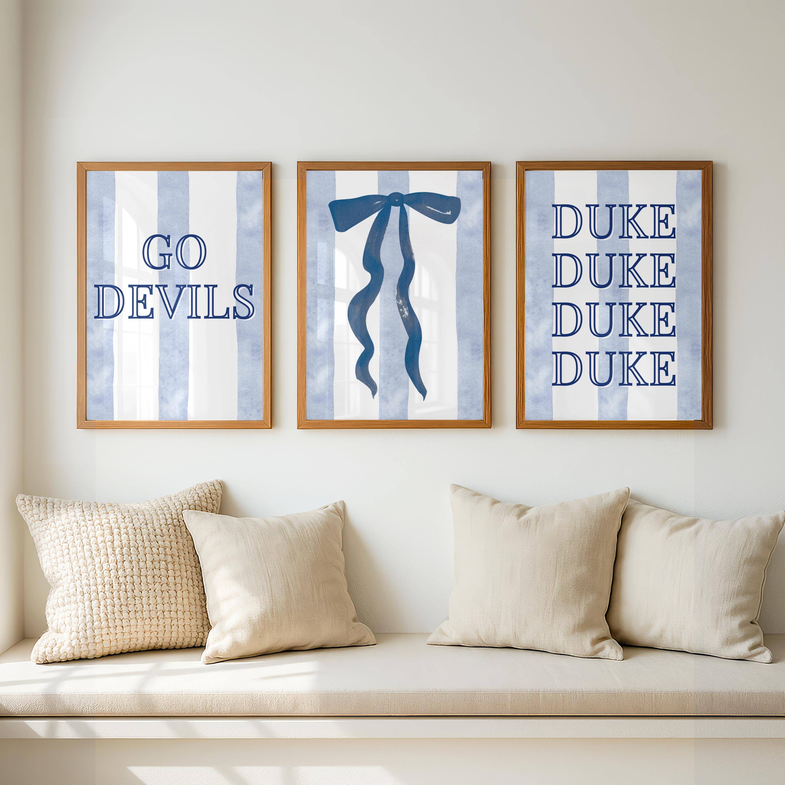 Duke Blue Devils Wall Art: Watercolor Style, College Dorm Decor ...