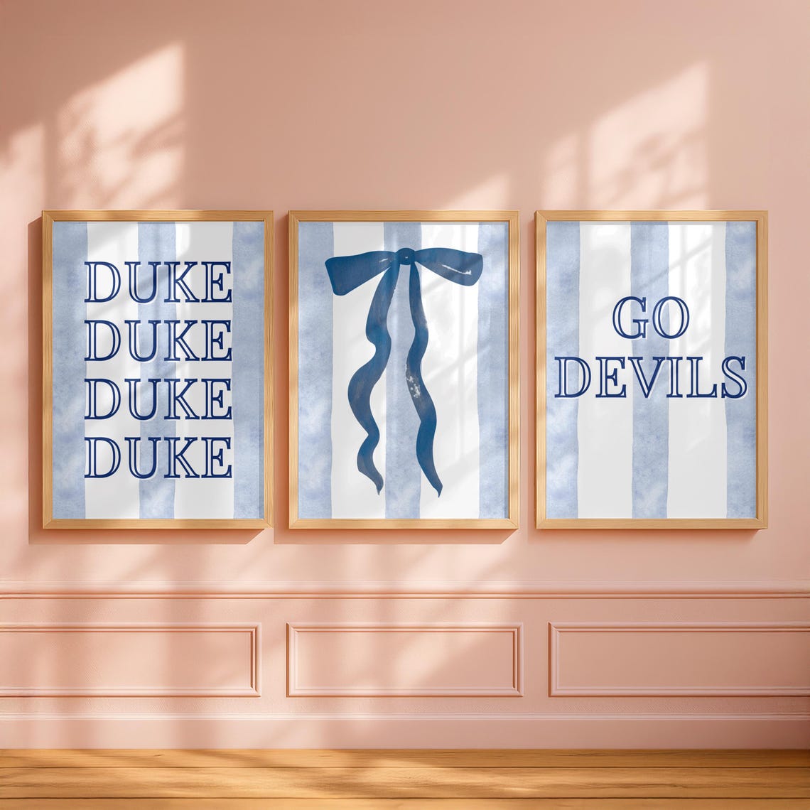 Duke Blue Devils Wall Art: Watercolor Style, College Dorm Decor ...