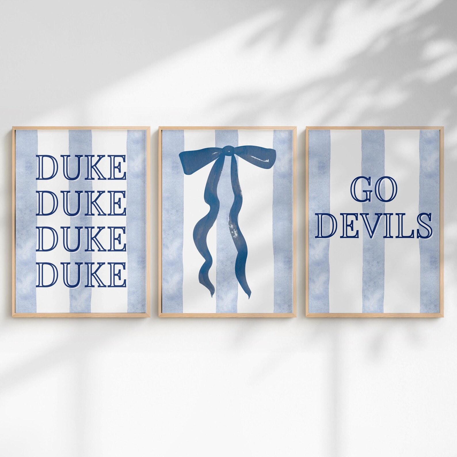 Duke Blue Devils Wall Art: Watercolor Style, College Dorm Decor ...