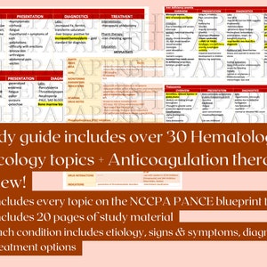 Hematology & Oncology Study Guide / Heme-onc Study Guide / Physician ...