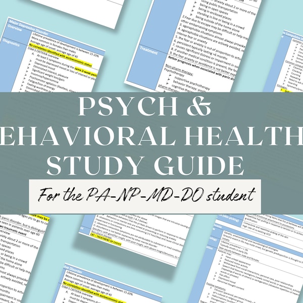 Np Student Study Guide - Etsy