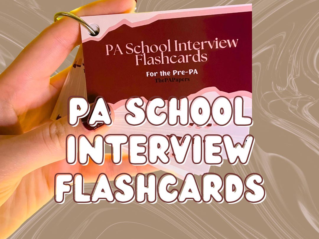 PA School Interview Flashcard Set / Pre-pa Interview Prep / Pre-pa ...