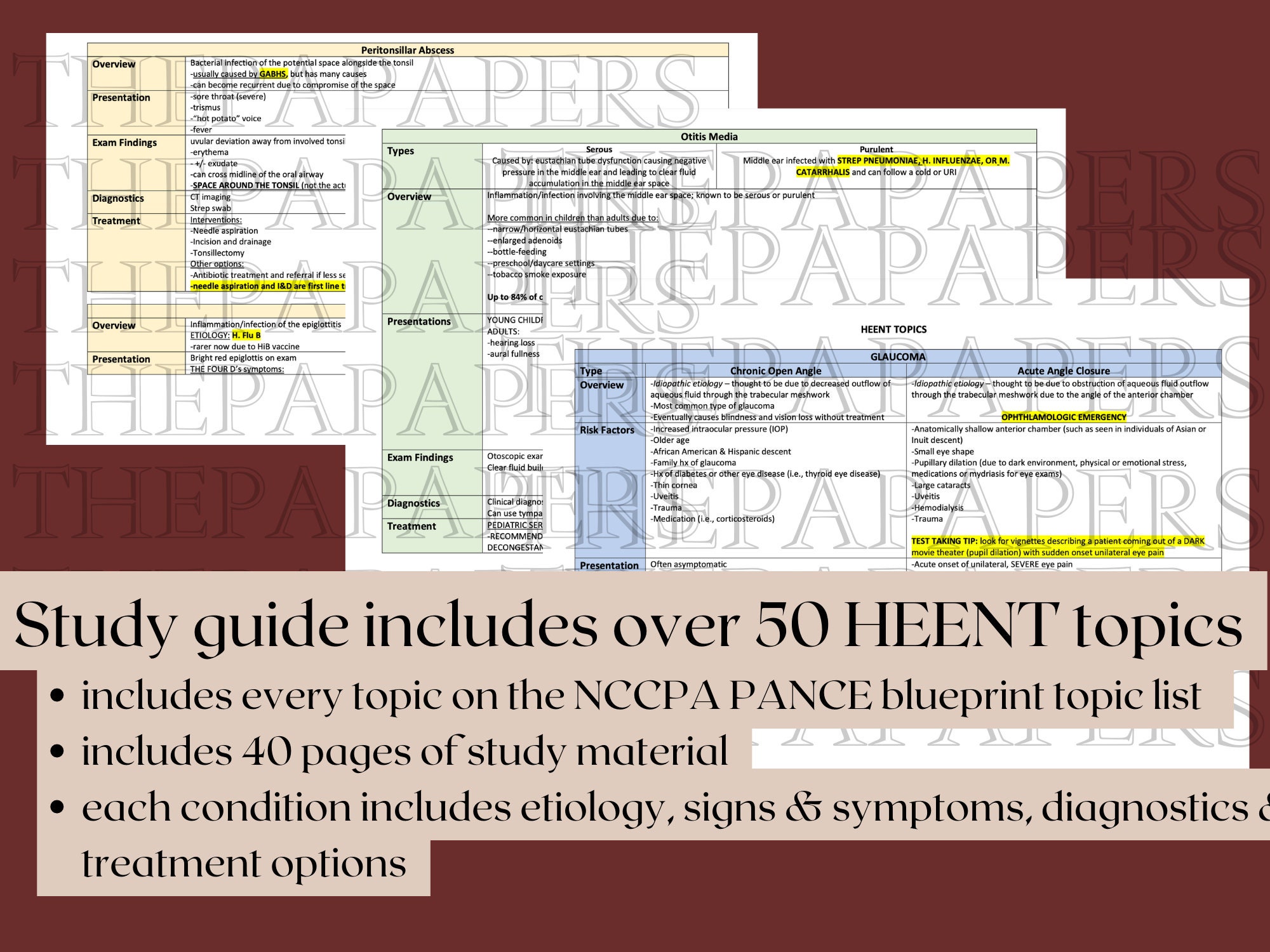 HEENT Study Guide / Head, Eyes, Ears, Nose, Throat Study Guide ...