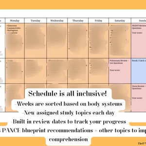 12 Week PANCE Study Plan / PANCE Study Plan for the PA Student - Etsy