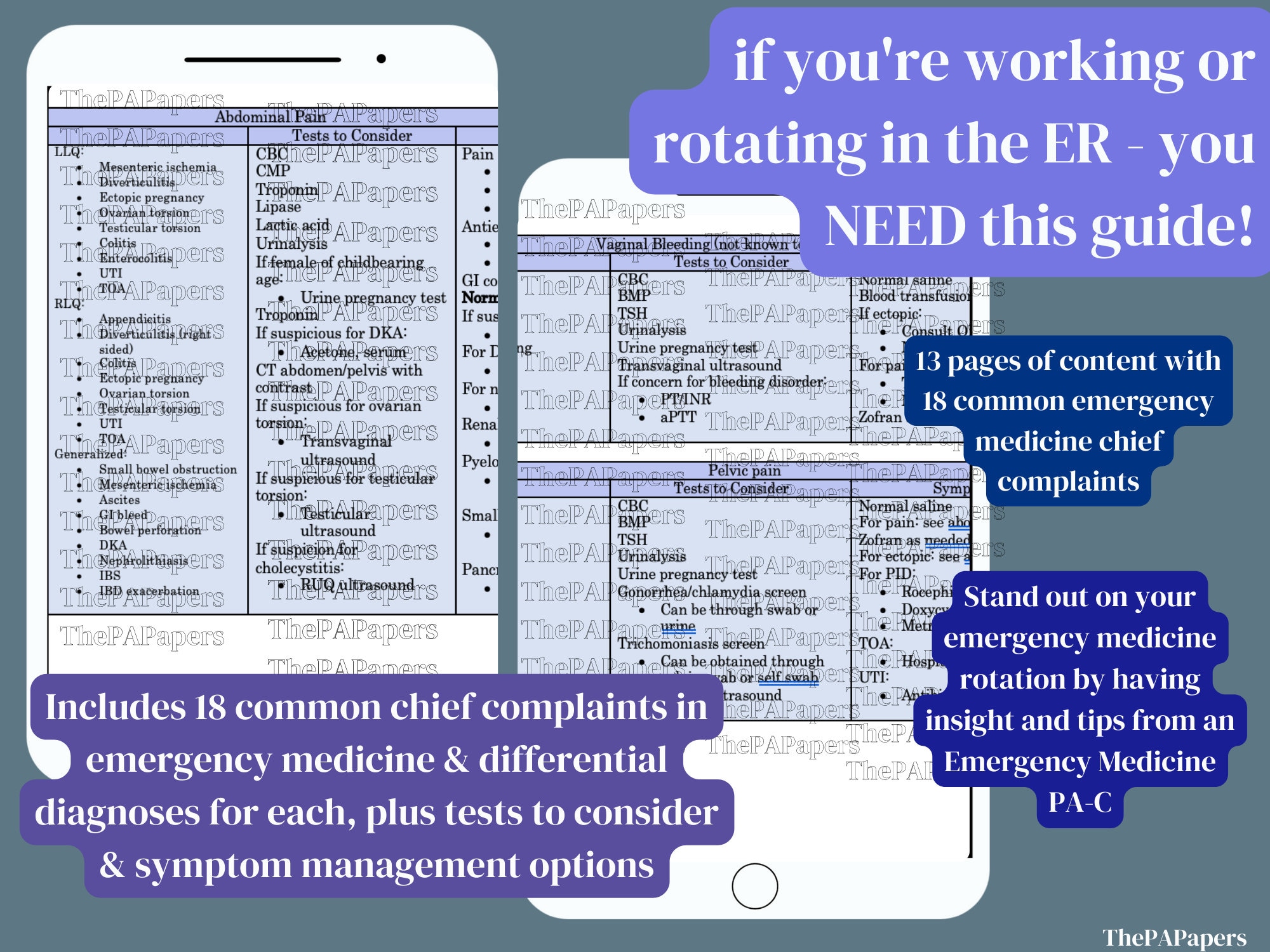 Emergency Medicine Differential Diagnosis Quick Sheet (PDF) - Etsy