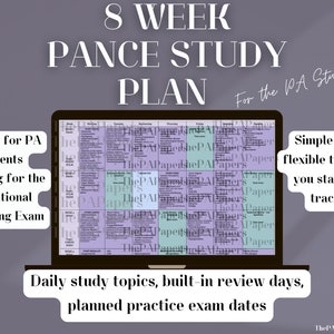 8 Week PANCE Study Plan for the PA Student / PANCE Study Plan for ...