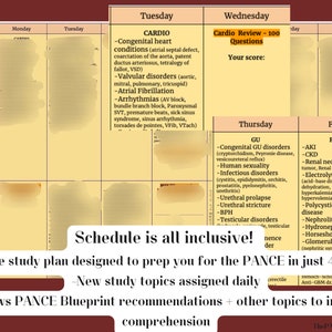 4 Week PANCE Study Plan for the PA Student / PANCE Study Plan for ...