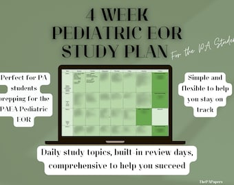 4 Week PANCE Study Plan for the PA Student / PANCE Study Plan for ...